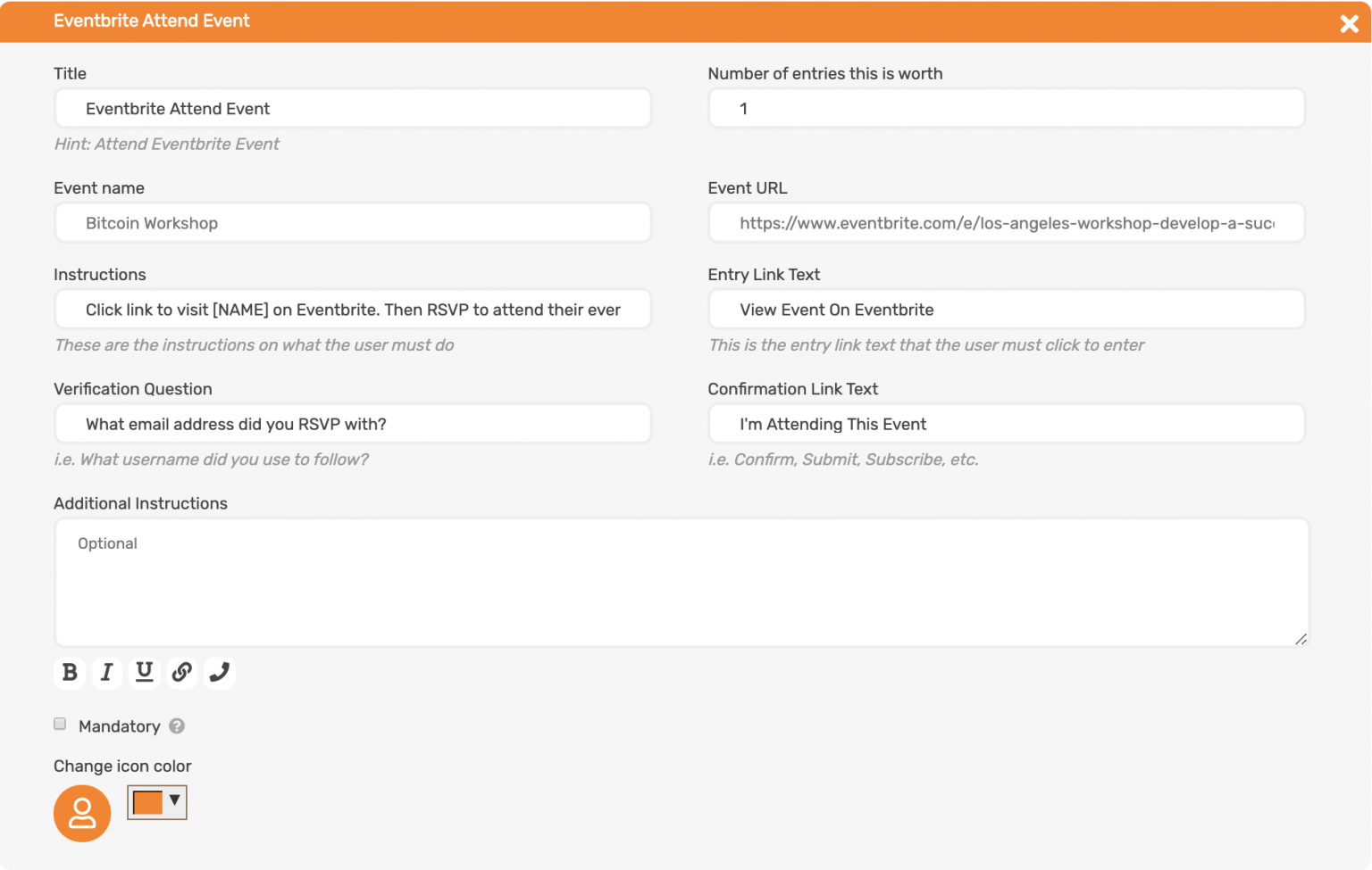 Eventbrite Entry Methods - SweepWidget Help Docs