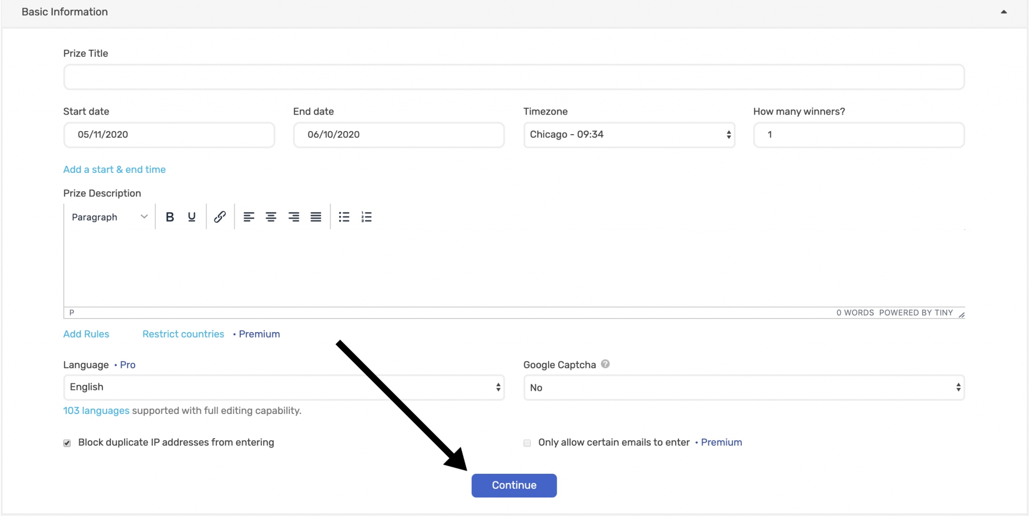 How To Create A Giveaway With SweepWidget - SweepWidget Help Docs