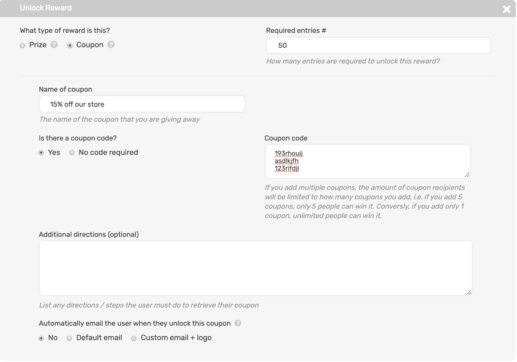 Learn How To Add Locked Prizes, Tiered Rewards & Instant Coupons ...