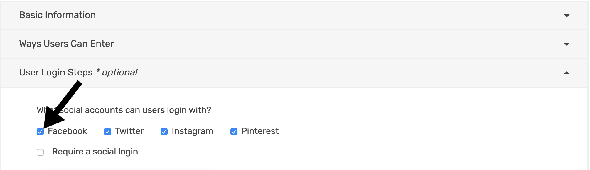 Facebook Entry Methods | SweepWidget