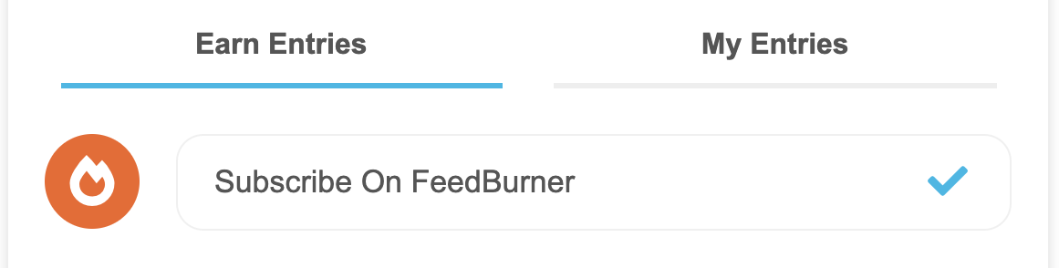 RSS & FeedBurner Entry Methods | SweepWidget