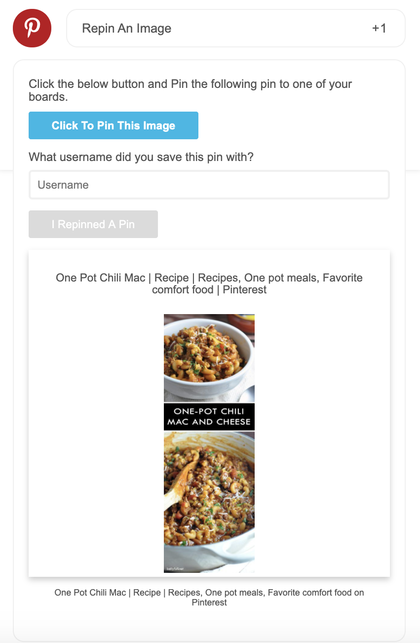 Pinterest Entry Methods | SweepWidget
