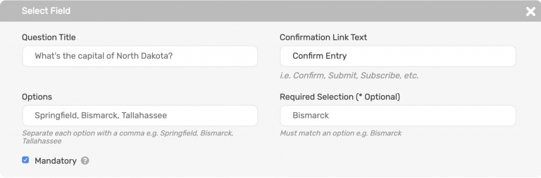 How To Setup User Login Fields | SweepWidget