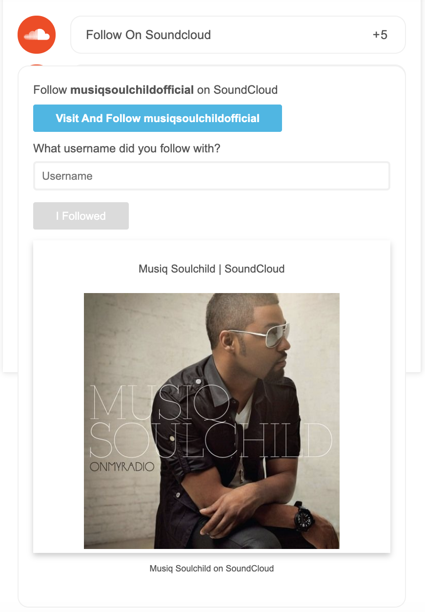 SoundCloud Entry Methods | SweepWidget