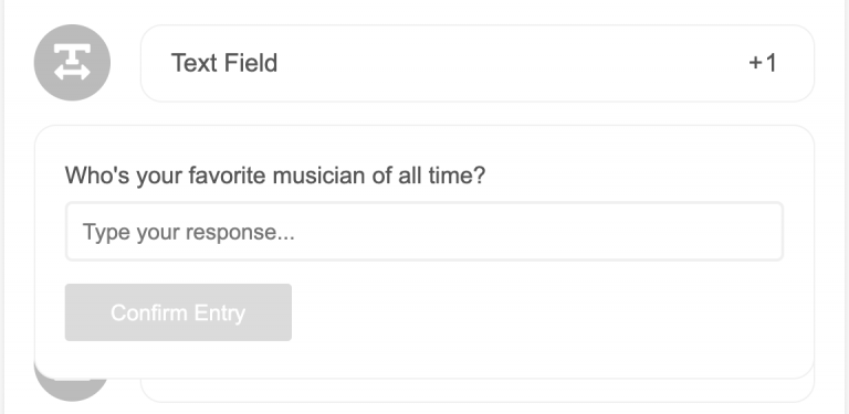 Custom Input Fields Entry Methods | SweepWidget