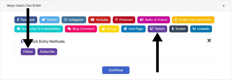 Twitch Entry Methods | SweepWidget