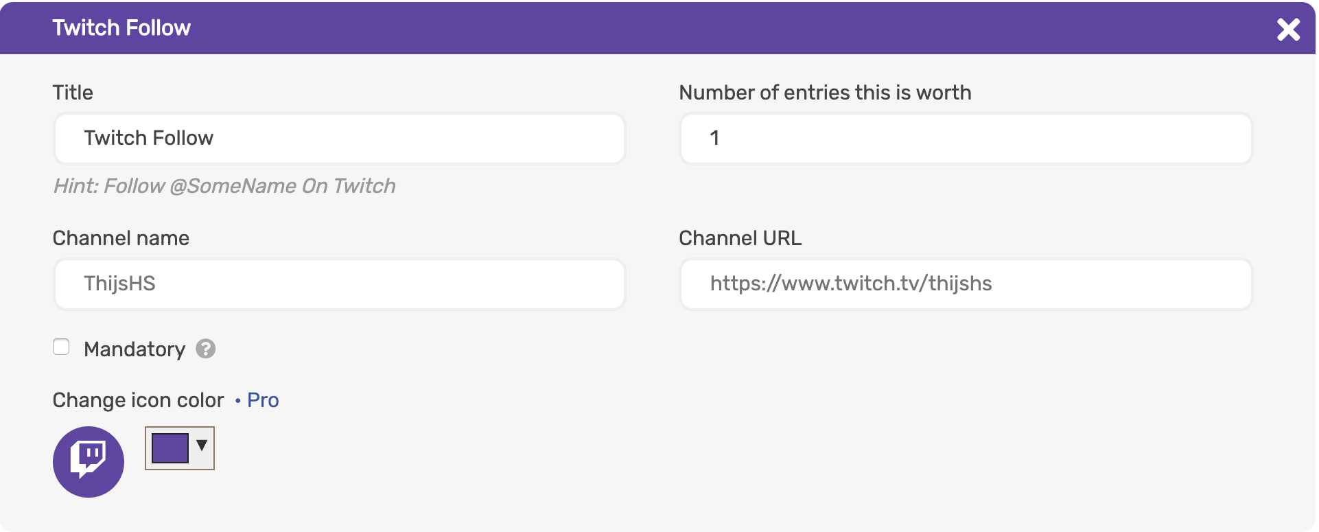 Twitch Entry Methods | SweepWidget