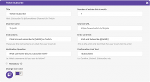 Twitch Entry Methods | SweepWidget