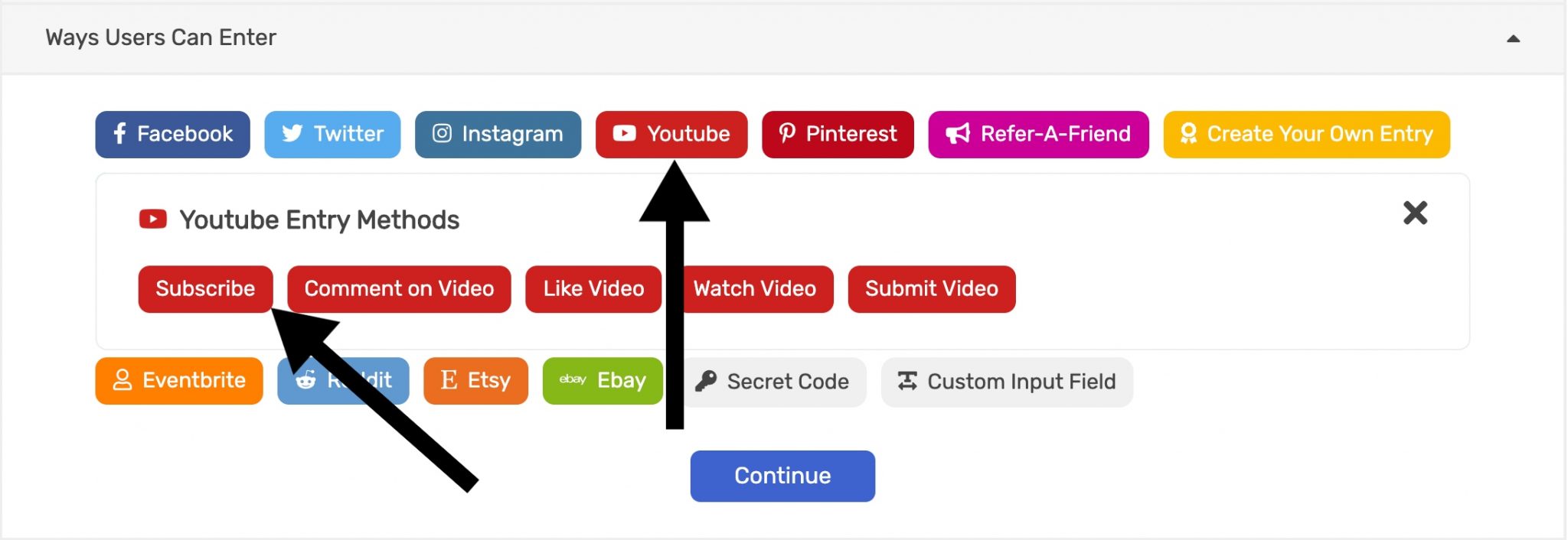 Youtube Entry Methods | SweepWidget