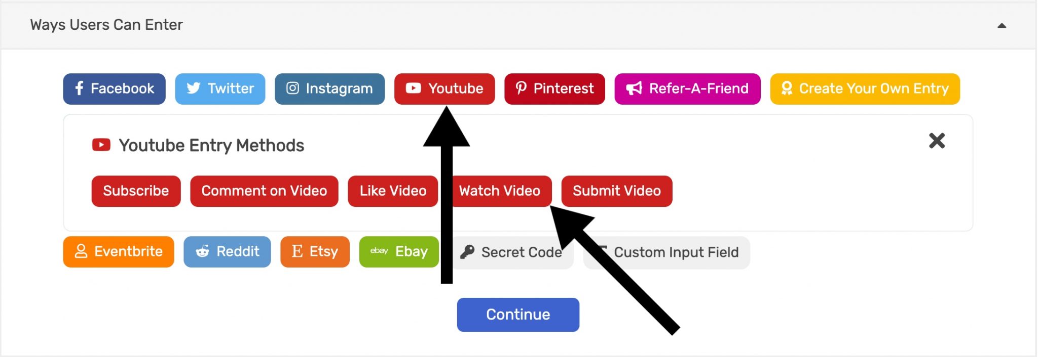 Youtube Entry Methods | SweepWidget