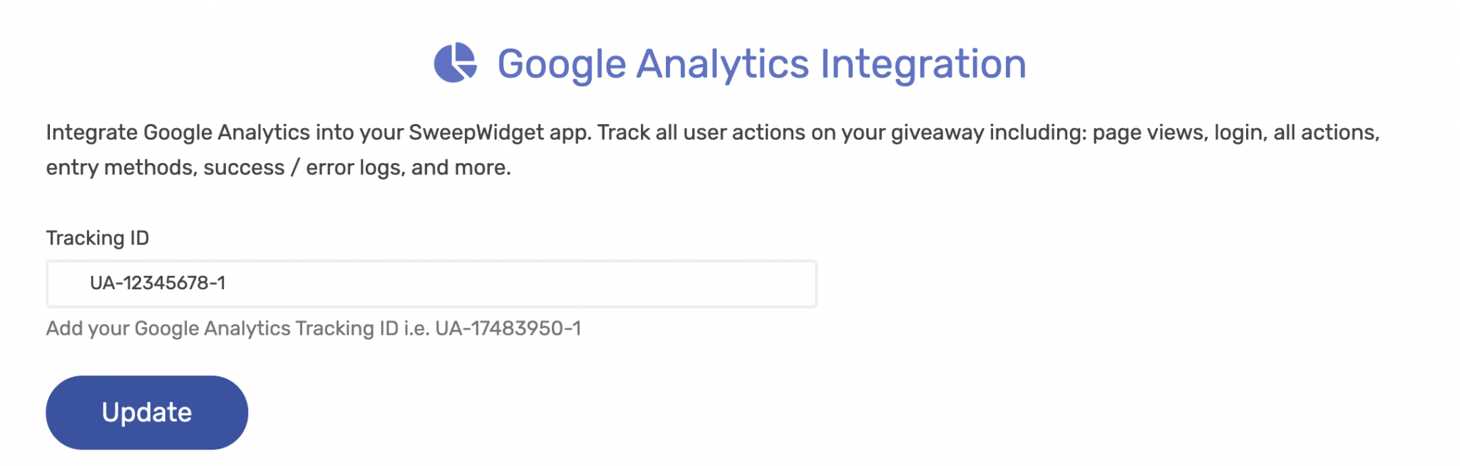 Integrate Google Analytics With SweepWidget