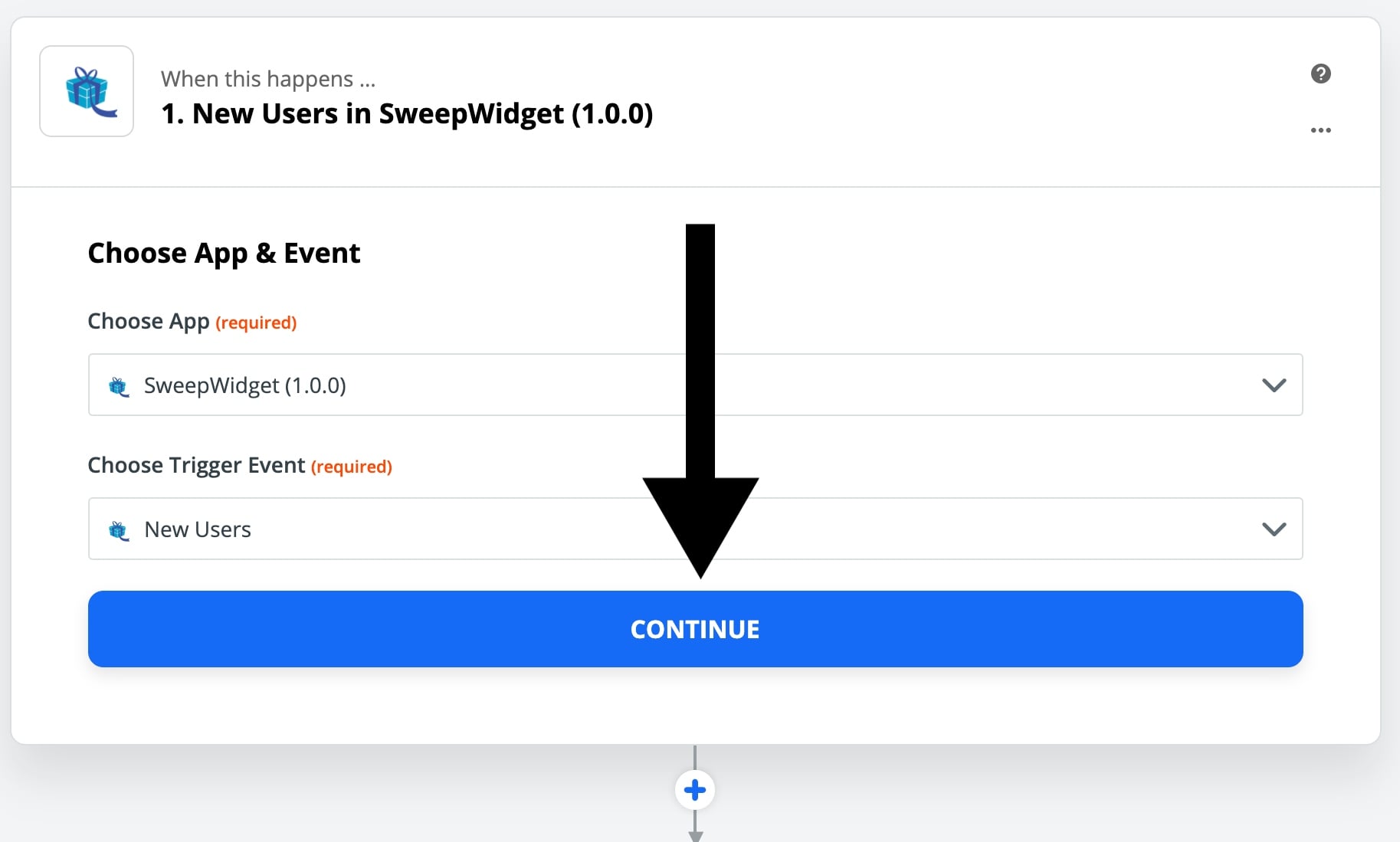 SweepWidget Zapier Integration