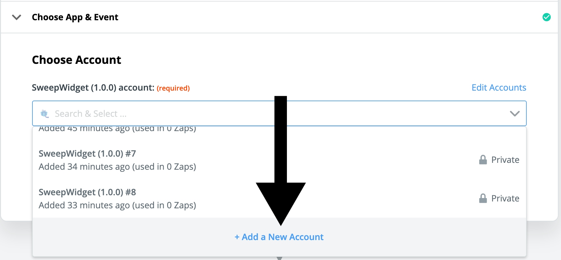 SweepWidget Zapier Integration