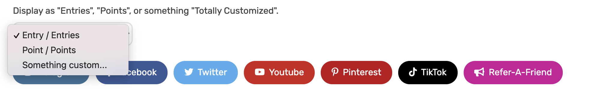 Can I Change It From "Entry" / "Entries" To Something Else On The Widget? - SweepWidget Help Docs