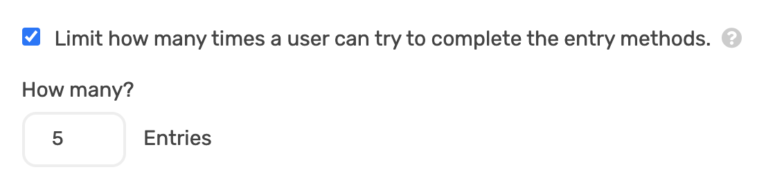Limit How Many Actions A User Can Perform - SweepWidget Help Docs