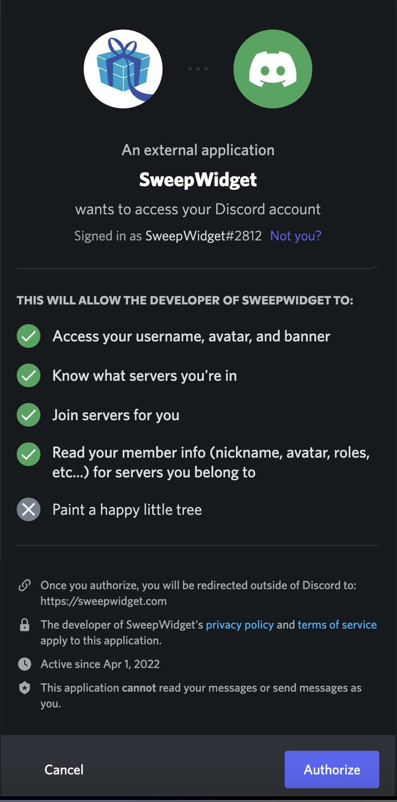 Join A Discord Server Entry Method | SweepWidget