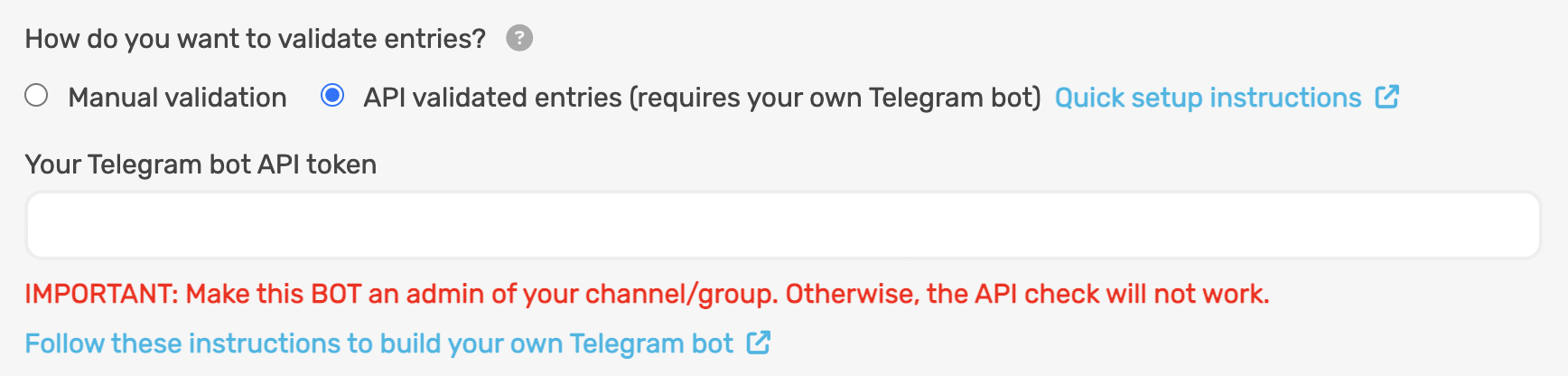 Join Telegram Channel Entry Method | SweepWidget