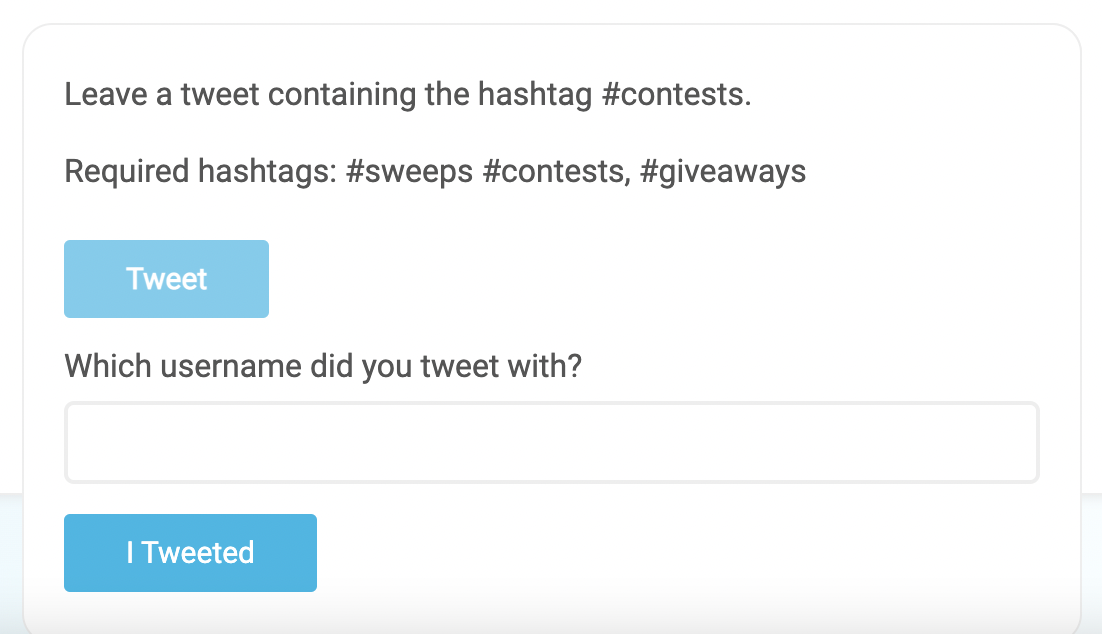 Twitter Entry Methods | SweepWidget