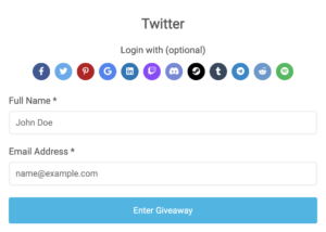 Twitter Entry Methods | SweepWidget