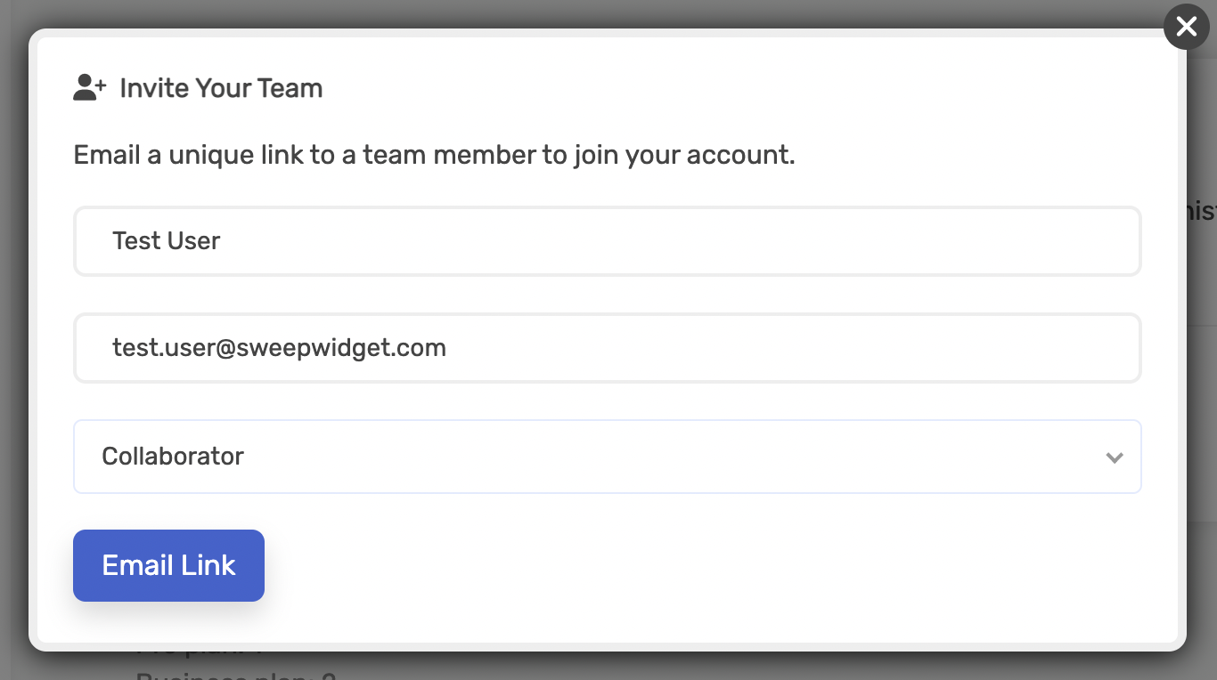 Add Team Members To Your SweepWidget Account