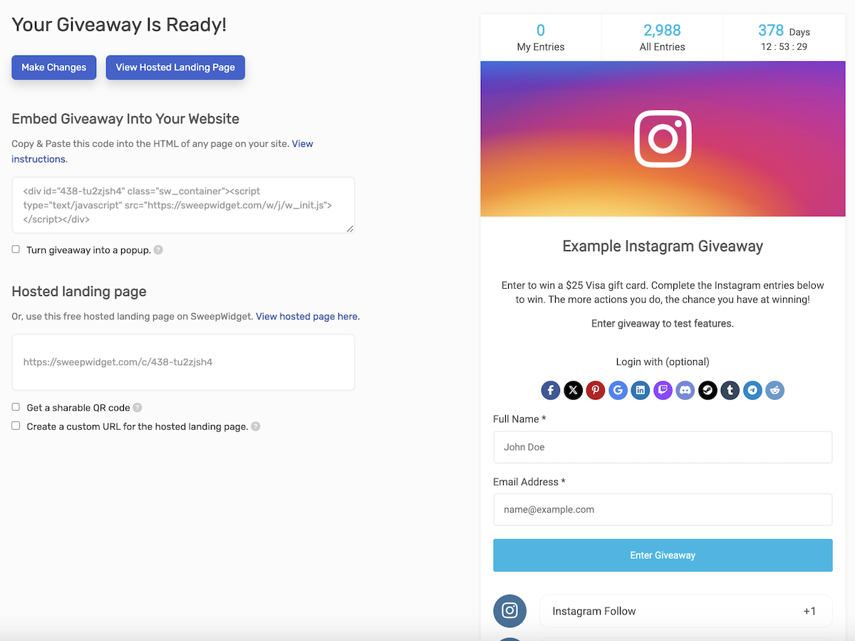 How To Create A Giveaway With SweepWidget - SweepWidget Help Docs