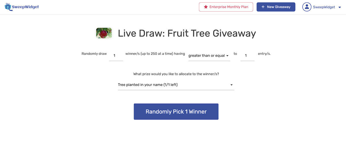 Pick a Winner - Live Draw (For Live Streams)