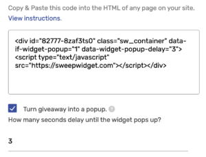 Turn widget into a modal popup in embedded pages